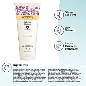 Face Cleanser, Burt's Bees Retinol Alternative, Refining Facial Wash, All Natural, Anti-Aging Skin Care, 6 Ounce (Packaging May Vary)