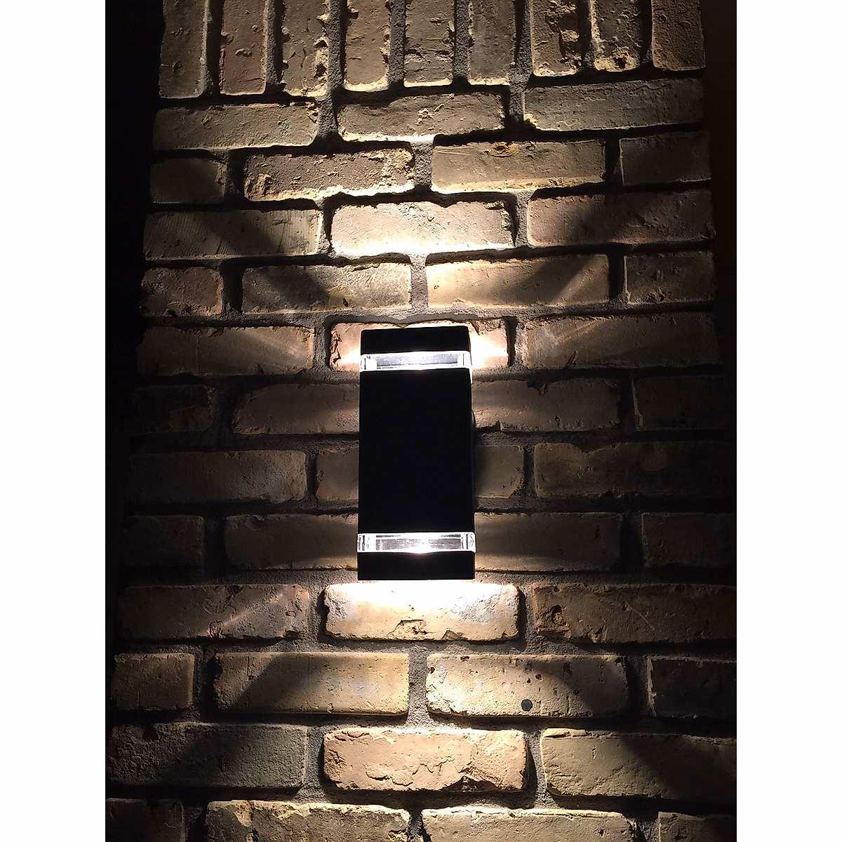 LMP 2 Pack LED Square Up and Down Lights Outdoor Wall Light，Body in Aluminum Waterproof Outdoor Wall Lamps，3000k 5W with Certificate ETL