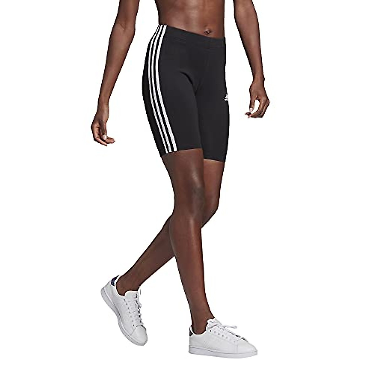 adidas womens Essentials 3-stripes Bike Shorts Tights, Black/White, X-Small US
