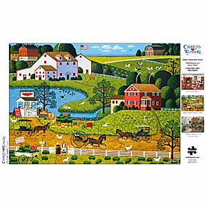 Buffalo Games - Charles Wysocki - Jolly Hill Farms - 300 Large Piece Jigsaw Puzzle