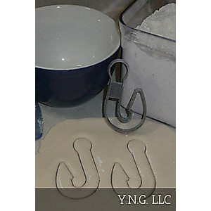 FISH WITH FISHING GEAR TACKLE BOX POLE HOOK LURE SET OF 9 COOKIE CUTTERS MADE IN USA PR1306