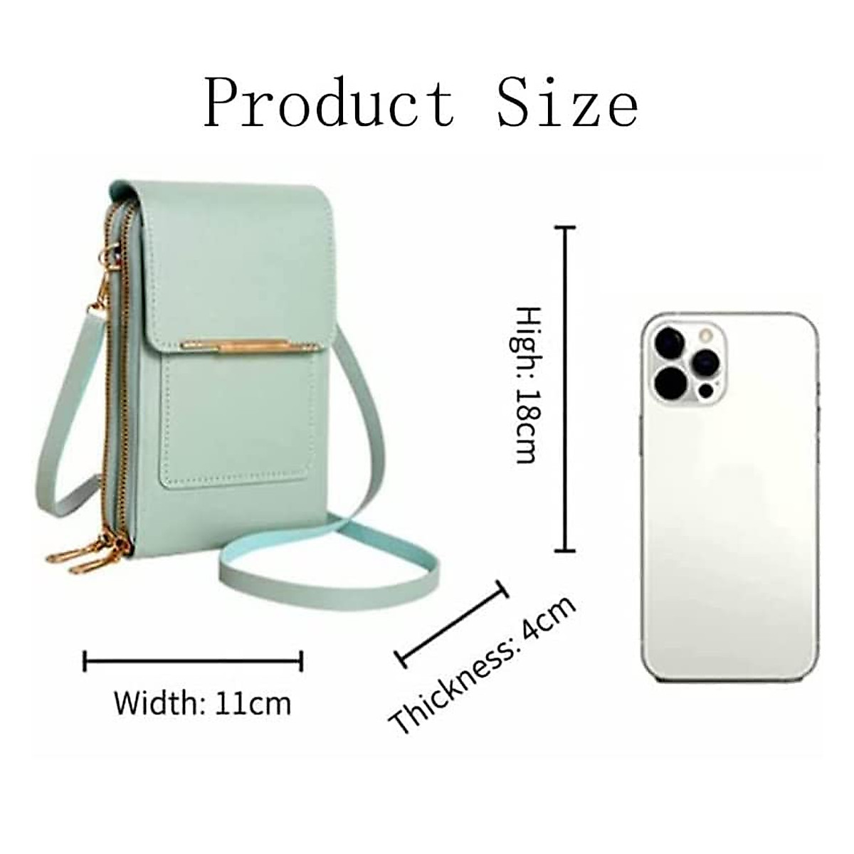 VYOFLA Anti-theft Leather Bag - RFID Blocking PU Leather Crossbody Bag for Women - Small Cell Phone Purse Shoulder Handbag (F)