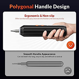 Nuovoware 5V Electric Precision Screwdriver Set, Rechargable Cordless Screwdriver 20 Magnetic Bits, LED Light Sockets Hex Shaft Drill Bits, Portable Repair Tool Set for Furnitures Phone Camera Laptop