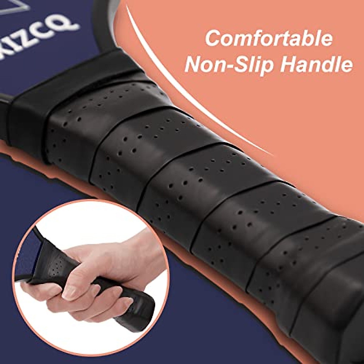 YDXIZCQ Pickleball Paddles,Fiberglass Surface Pickleball Paddles Set of 4,5 Orange Indoor Balls,4 Yellow Outdoor Balls,4 Replacement Soft Grips,1 Carrying Bag,Pickleball Paddle Gifts for Men Women