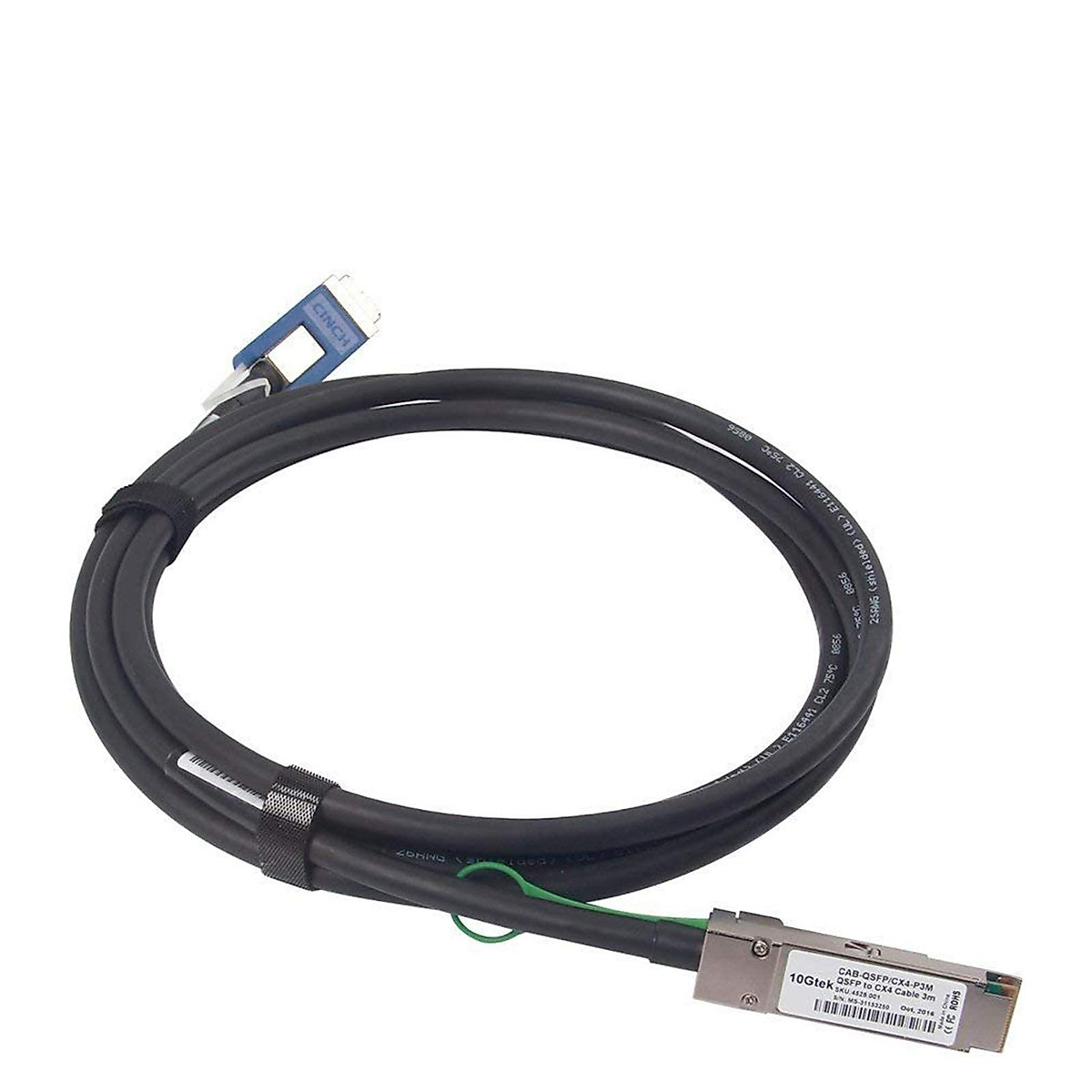 QSFP+ to CX4 Cable (DAC) 10Gb/s InfiniBand Twinax Copper Cable, Passive, 1-Meter(3.3ft)