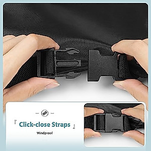 SHINESTAR Griddle Cover for Blackstone 36 Inch Griddle, Also Fits for More 4-Burner Flap Top Grill, Waterproof, Heavy Duty, Fade Resistant, with Click-Close Straps, Black