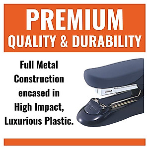 Max USA Easy Grip Heavy Duty Desk Stapler (HD-50F Black)