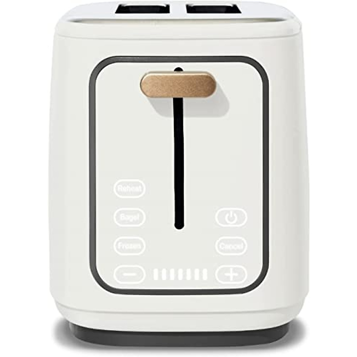 Touchscreen Toaster, 2-Slice Toaster with Touch-Activated Display, Kitchenware by Drew Barrymore (White Icing)