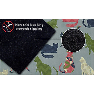 Toland Home Garden 800318 Cat Pattern Kitty Door Mat 18x30 Inch Outdoor Doormat for Entryway Indoor Entrance