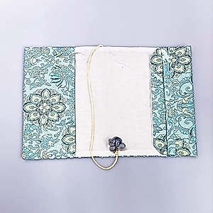 PUPUZAO Book Sleeve Cover ( Mysterious Totem )| Hard Books Cover A5(8-1/4''x 5-13/16'') for Paperback,Washable Fabric,Fits Thickness Adjustable