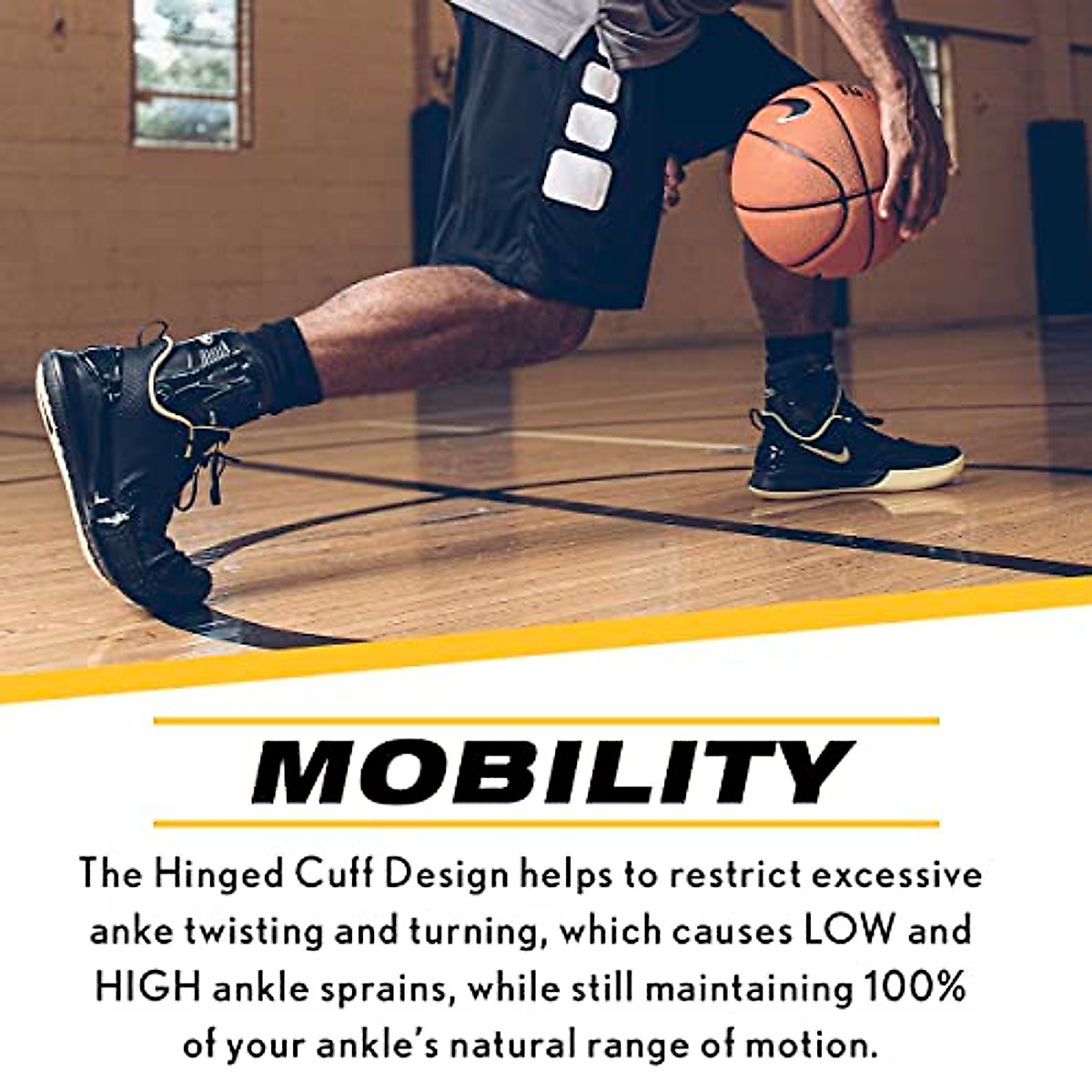 Ultra Zoom® Ankle Brace for Injury Prevention & Recovery, Custom Form-Fit, Maximum Support with 100% Mobility