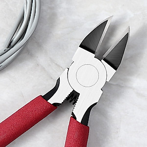 IGAN-P6 Wire Flush Cutters, 6-inch Ultra Sharp & Powerful Side Cutter Clippers with Longer Flush Cutting Edge, Ideal Wire Snips for Crafting, Floral, Electrical & Any Clean Cut Needs
