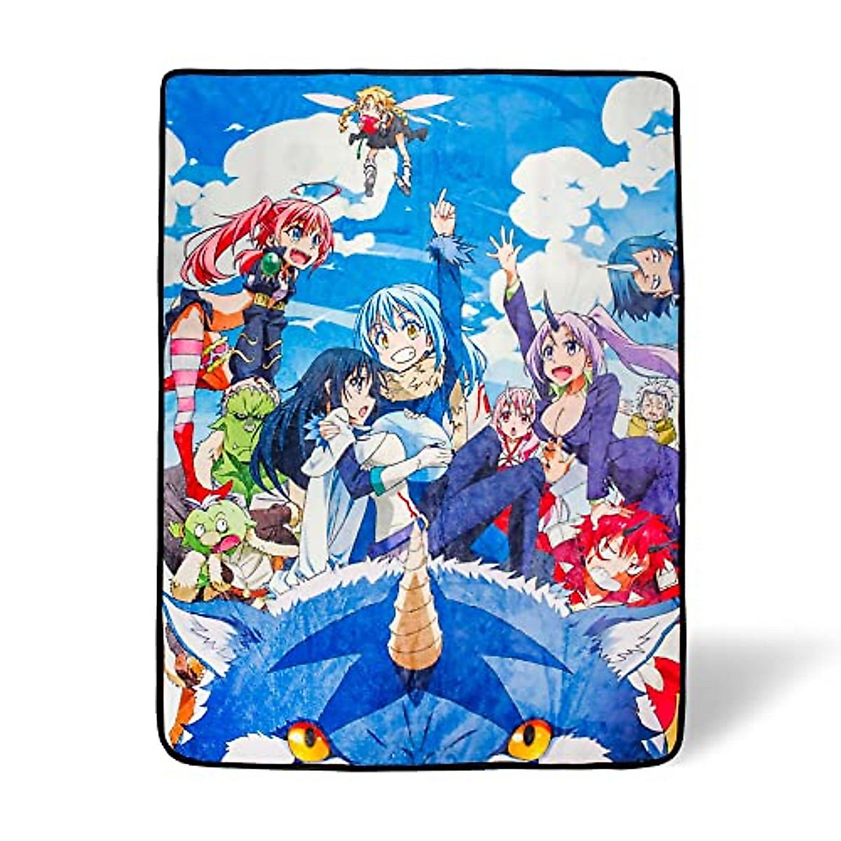 That Time I Got Reincarnated As A Slime Plush Throw Blanket | Super Soft Fleece Blanket, Cozy Sherpa Cover For Sofa And Bed, Home Decor Room Essentials | Anime Manga Gifts | 45 x 60 Inches