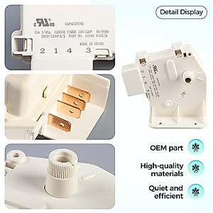 5304518034 Refrigerator/Freezer Defrost Timer Compatible with Frigidaire Kenmore Whirlpool Crosley Etc, Replacement Part 297318010 216744500 216744400 216517400 AP6799886 Etc
