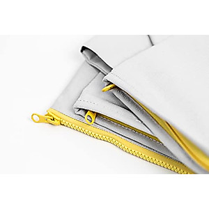 Fluf Zip Snack Sack: Reusable Snack & Sandwich Bag, Zipper Closure | 100% organic cotton with RPET lining | Tested Food-Safe | Rinsable & Machine Washable (Snack Black, Snack)