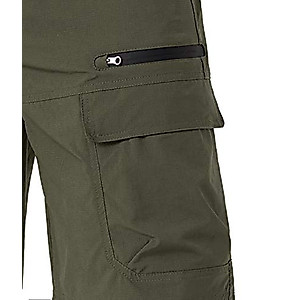 CRYSULLY Men's Outdoor Quick Dry Cargo Shorts Summer Climbing Shorts with Pockets Army Green