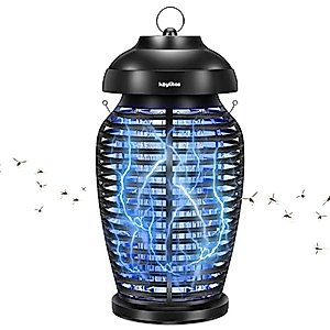Keylitos 4200V Electric Bug Zapper, Fly Trap, Mosquito Exterminator Indoor Outdoor, Mosquito Repellent Trap, Insect Killer with 18W UV Bulb, Stainless Hangable Chain and Ring, for Home Use, Backyard