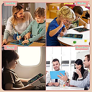2 Pack LCD Writing Tablet, 8.5" Full Screen Doodle Board, Colorful Scribbling Erasable Drawing Pad, Educational Toy Learning Travel Games for Boys Girls Age 3 4 5 6 7 8