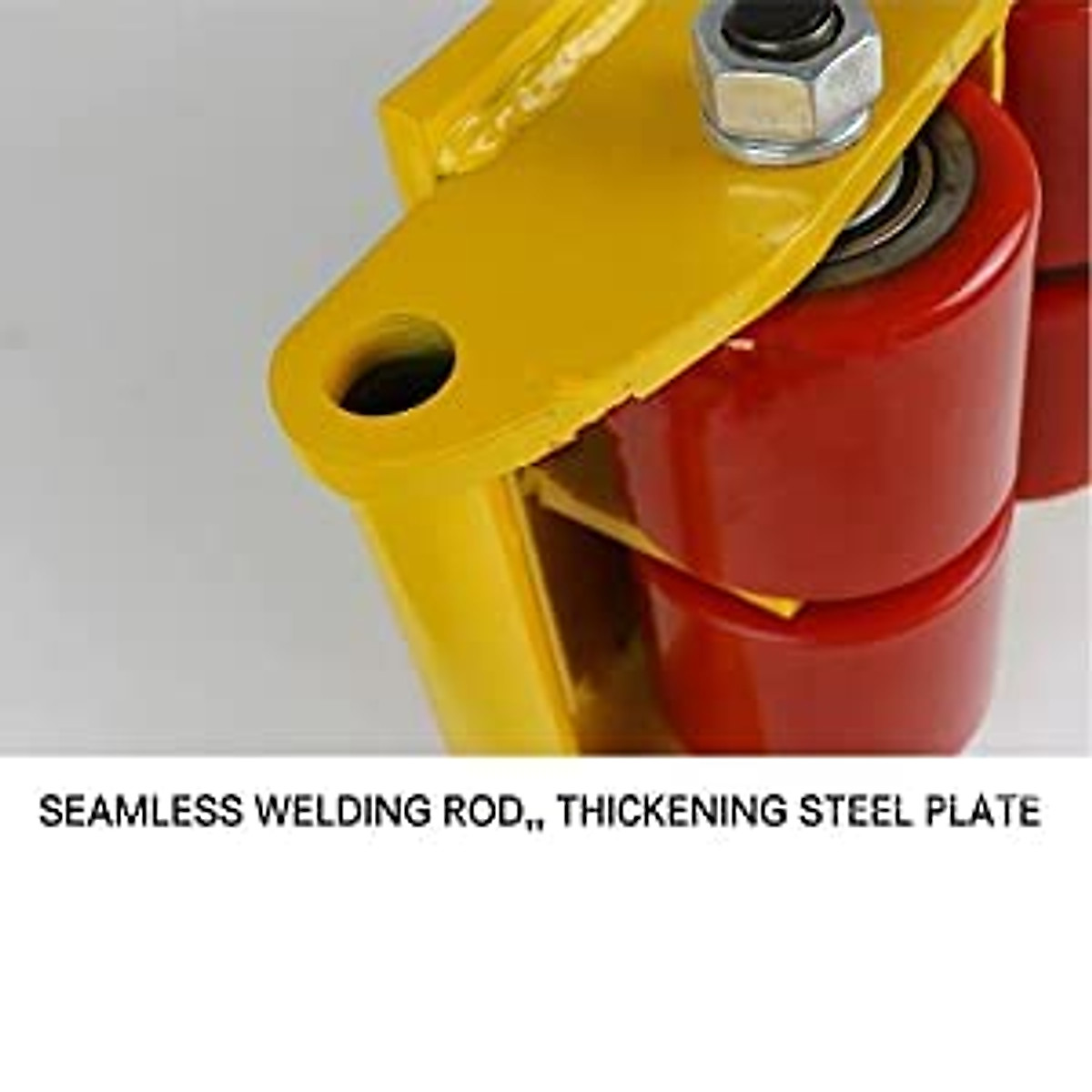 4PCS Machinery Skate Dolly, 6T Industrial Machinery Mover 13200LBS Heavy Duty Machinery Skate with Steel Rollers Cap 360 Degree Rotation Non-Slip Cap for Warehouse, Factory