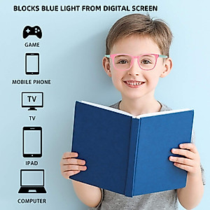 CHEERS DEVICES Blue Light Glasses for Kids Boys Girls Teens - 3 Pack Computer Glasses with Unbreakable Frame and Anti-Glare - blue light glasses for teen girls, lentes de sol para niños (Age 3-8)