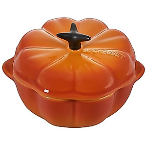Le Creuset Stoneware Figural Pumpkin Petite Cocotte, 12oz, Persimmon