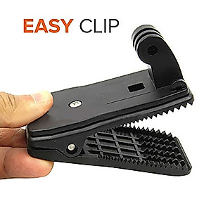 MiPremium Backpack Strap Clip Mount for GoPro Hero 10 9 8 7 6 5 4 3+ 2 Session Black Silver XIAOYI 4K SJCAM Yi Sports Action Camera Perfect Shoulder and Hat Quick Release Clamp Body Cam Holder