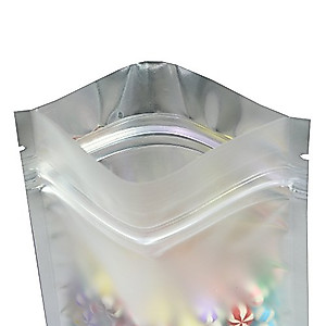 QQ Studio 100pcs Translucent Front Matte Color Foil Flat Packaging QuickQlick Bags (4" x 6", Translucent/Black)