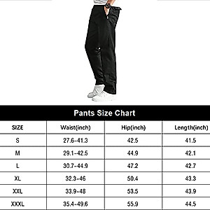 WZIKAI Mens Cargo Pants,Elastic Waist Sweatpants for Men Casual Long Trousers Light Jogger Pants Black XL