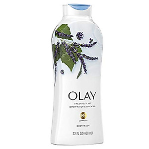Olay Fresh Outlast Purifying Birch & Lavender Body Wash 22 Fl Oz (Pack of 4)