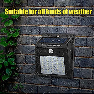 Solar Sensor Lights Outdoor 30 LED Waterproof Security Solar Motion Sensor Wall Lights for Fence Patio Deck Yard Garden with Motion Activated Auto On/Off