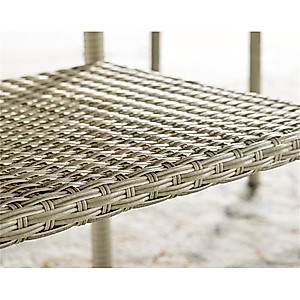 Windham All-Weather Wicker Outdoor 26" H Cocktail Table with Glass Top