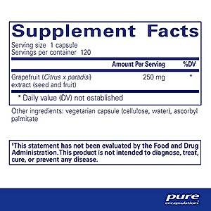 Pure Encapsulations Grapefruit Seed Extract | Supplement to Support The Balance of Intestinal Microorganisms and G.I. Tract* | 120 Capsules
