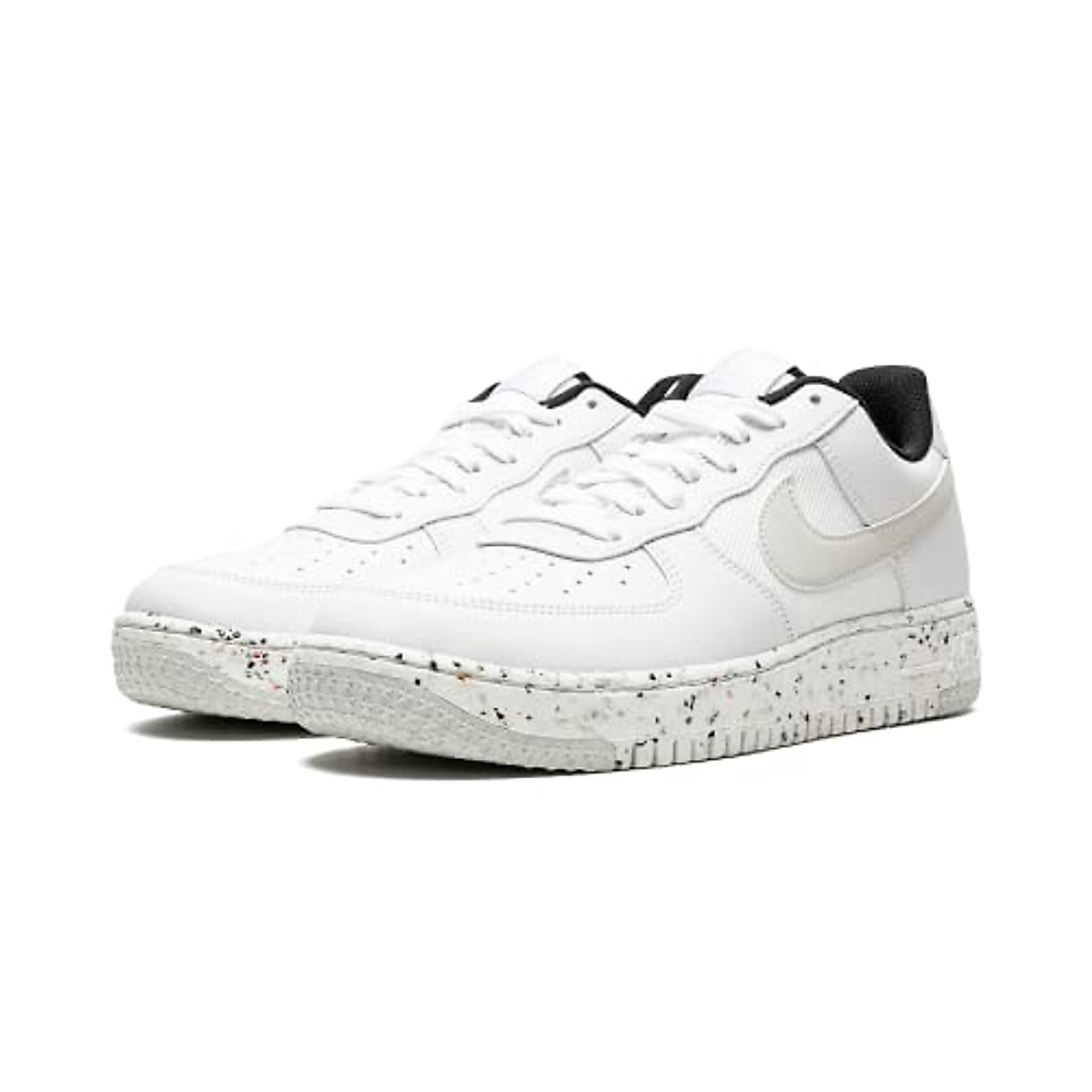 Nike Men's Air Force 1 Crater Flyknit Basketball Shoes, White/Light Bone Volt-black, 9.5