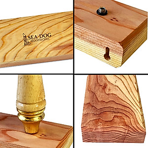 Tap Handle Holder Display Floating Shelf | Wall-Mounted Tap Handle Display Shelf Constructed from Reclaimed Redwood | Beer Tap Holder for 10 Tap Faucet Handles | Made in USA (10 Tap Handles)