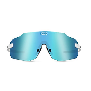 KOO Supernova Sunglasses I 100% UV Protection, Multi-Sport, Running & Cycling Performance Sunglasses - White Torquoise