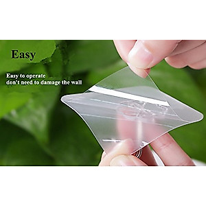 EEkiimy 50 Packs No Drill Hooks Heavy Duty Self Adhesive Hooks Hangers Wall Hooks Sticky Wall Hooks Heavy Duty 20lb Removable Kitchen Wall Stickers Towel Hooks Bathroom Hooks Wall Hooks No Damage