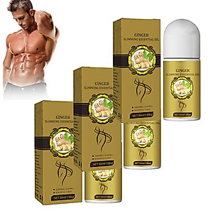 Pacx Gynecomastia Firming Ginger Roller, Gynecomastia Tightening Ginger Cream, Natural Tightening Ginger Cream Make Chest Shape Tough and Strong, Effectively Shrinks Men Chest Tightening (3pc)