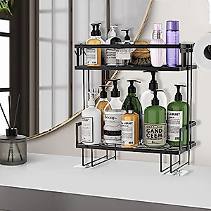 vikiciy Over The Toilet Storage, 2-Tier Bathroom Organizer Shelves, Extended Edition Toilet Rack, Upgrade Version (2022)