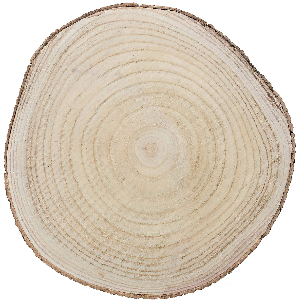 Vintiquewise Barky Natural Wood Slabs Rustic Ornament Slice Tray Table Charger - 18 Inch Dia