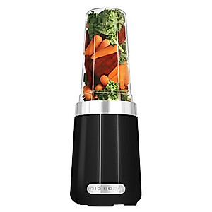 Big Boss powerful and Professional 15 Piece high speed 600 Watt personal countertop blender/Mixer - Recipe book included- Pulverizes and Liquefies fruits and vegetable – Simple and easy to use- Black