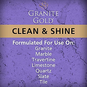 Granite Gold Clean and Shine Spray For Granite, Marble, Travertine, Quartz, Natural Stone Surfaces, 24 + 64 Fl Oz Value Pack