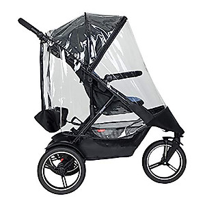 phil&teds Rain & Wind Cover for Inline Stroller, Three Wheel
