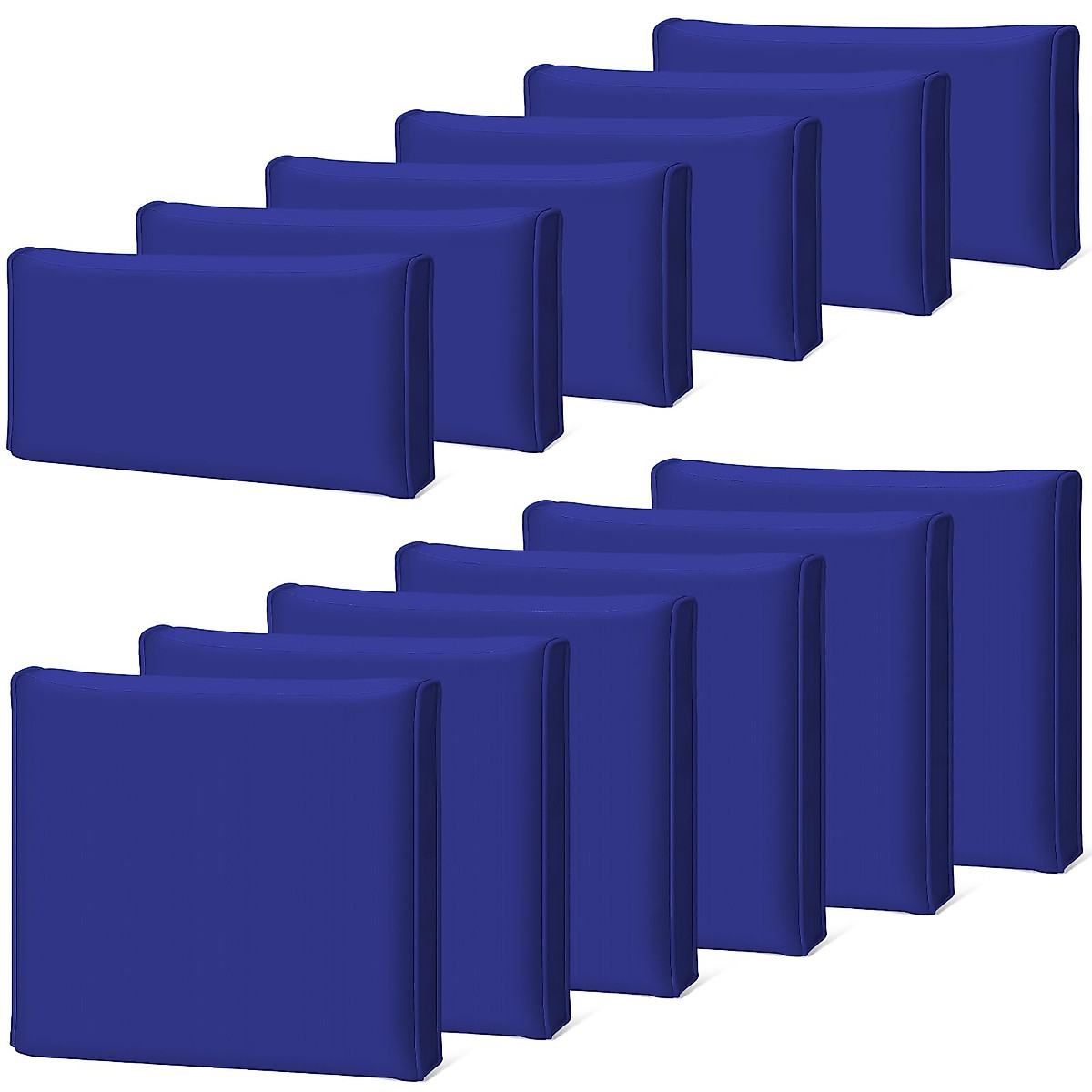 Patelai 12 Pcs Patio Cushion Covers Outdoor Cushion Covers Replacement Outdoor Cushion Slipcovers with Zipper for Outdoor Furniture, Patio Sofa Couch (6 Seat Covers and 6 Back Covers)(Navy Blue)