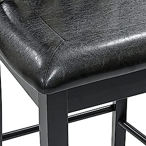 Lexicon Skyway 5-Piece Counter Height Dining Set, Black