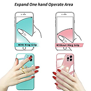 TACOMEGE Gold Bee Cell Phone Ring Grip Holder Stand for iPhone Android, Crystal Finger Ring Kickstand Compatible with Smartphones, Tablets