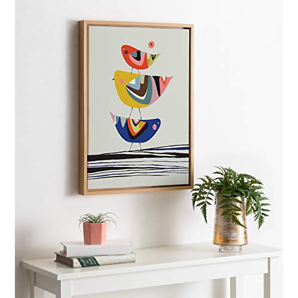 Kate and Laurel Sylvie The Family Tree Framed Canvas Wall Art By Rachel Lee, 18x24 Natural