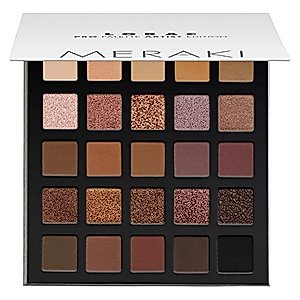 LORAC PRO Matte & Shimmer Eyeshadow Palette, Meraki | Glitter | Mirror Compact | Cruelty Free, Gluten Free, Vegan