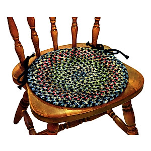 Katherine Multi Chair Pad, 15 by 15-Inch, Navy, Set of 4