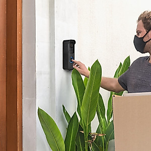 Adhesive Door Mount Compatible with Blink Video Doorbell, No-Drill Mounting Bracket, Accessories for Blink Doorbell Security System - Black