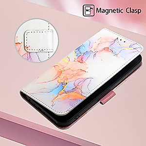 ZHANGUO Mobile Phone Case Bag Designed for Infinix HOT 10i/Smart 5 Pro Marbling Case,Slim Stylish Protective Bumper Case PU Leather Wallet Phone Cover with Card Holder Flip Kickstand Back Cover Case